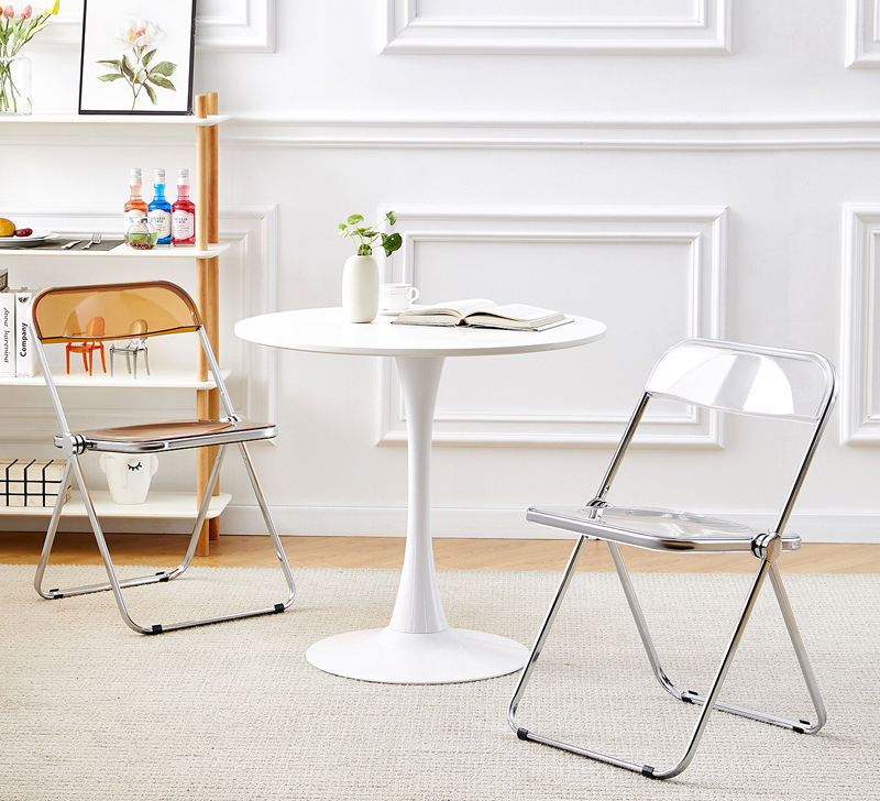 Acrylic Folding Chair - Transparent Plastic Clear Dining Garden Chair