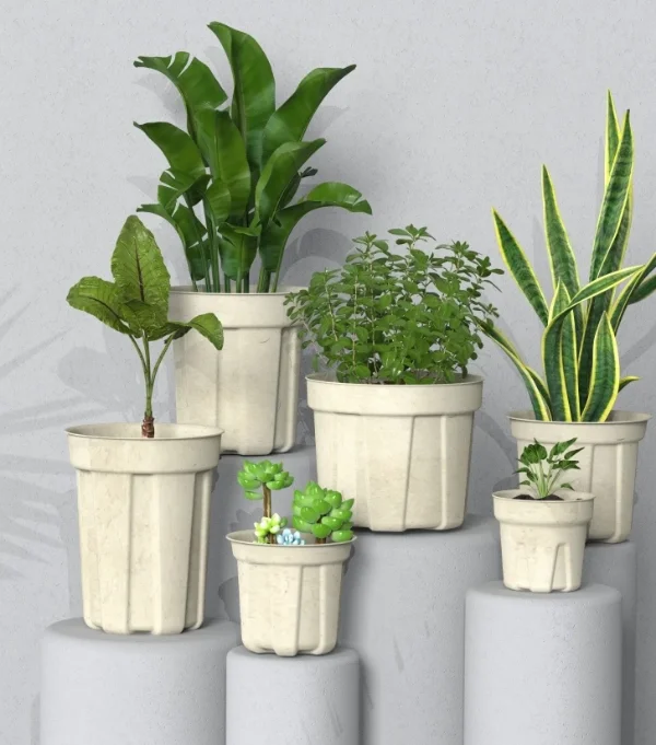Advantages Of Bamboo Pulp Sustainable Flower Pots For Sale
