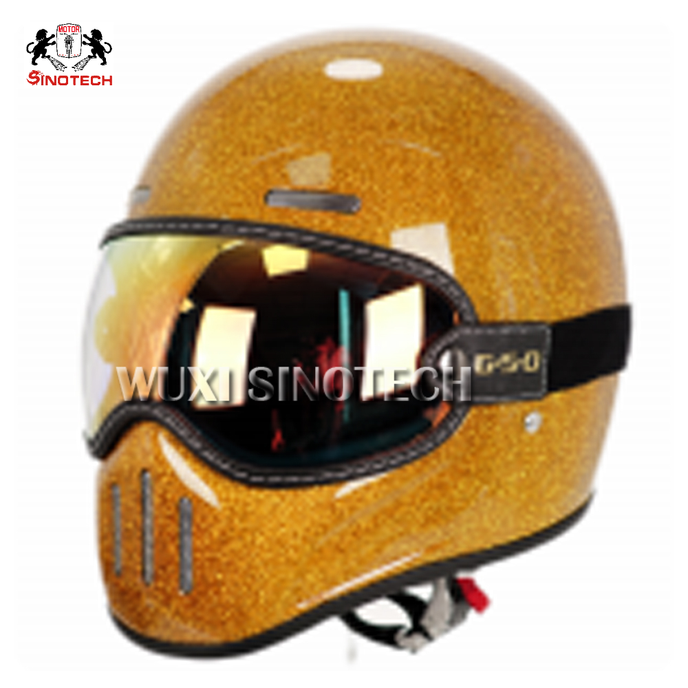 "New Arrival Glass Fiber Full Face Helmet Retro Vintage Riding ...
