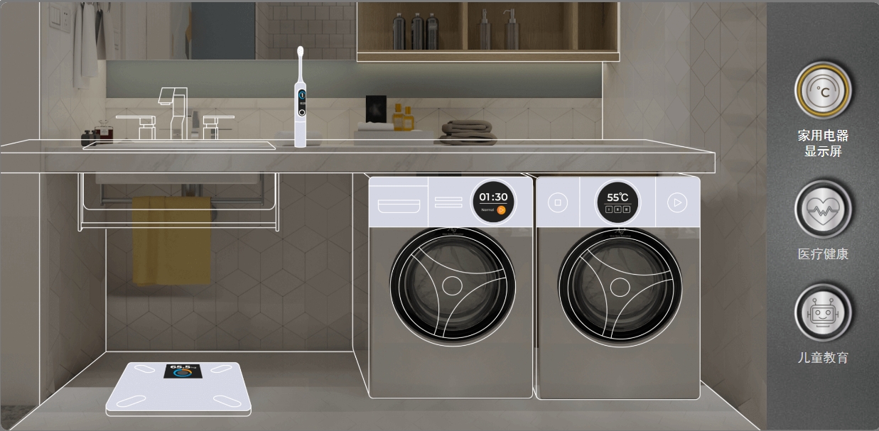 Espressif ESP-HMI Solution Home device Human-computer interaction application - Device color ...