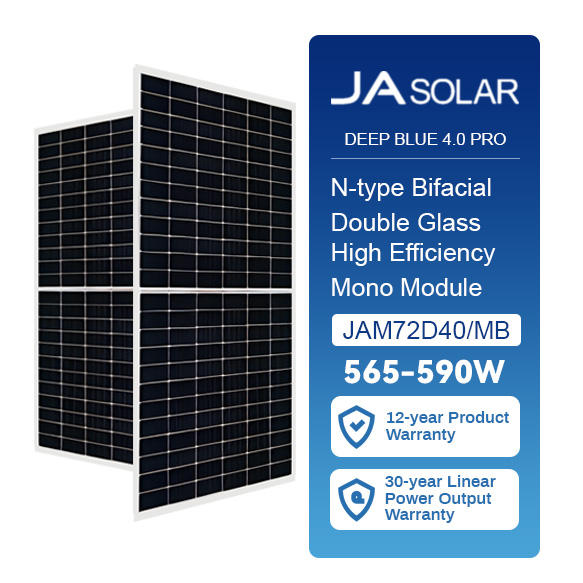 JA 565w 570w 575w 580w 585w 590w N-type Double-glass Solar Panel ...