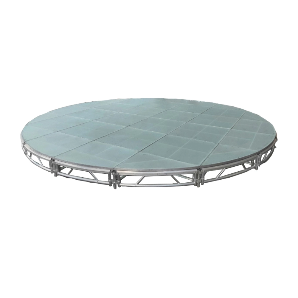 Circular Toughened-Glass Stages | Factory & Wholesale | Hengshang Metal