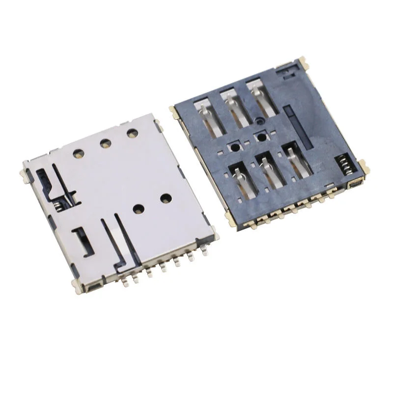 Ultrathin Nano Sim Socket H1 37m Push Push With Cd Pin 6p Mini Sim