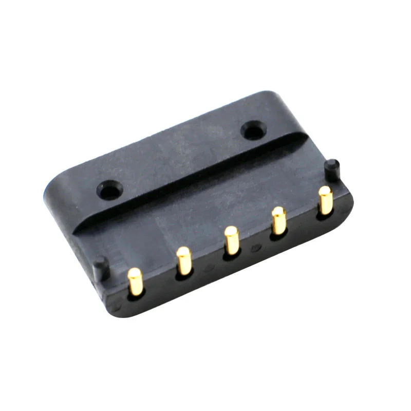 Gold plated bend pogo pin set 5 pin charger