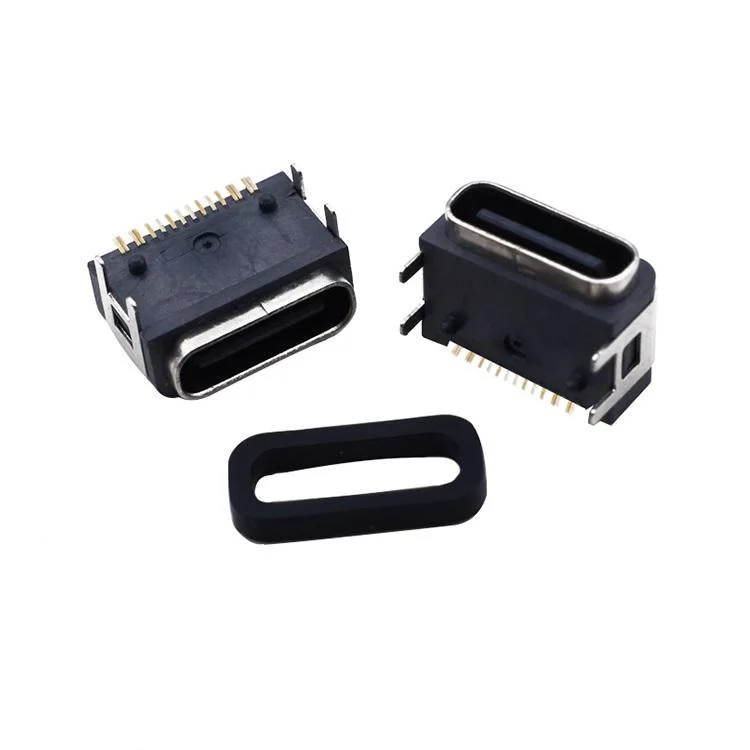 USB TYPE-C receptacle 16pin Single-row SMT on board waterproof P/N ...