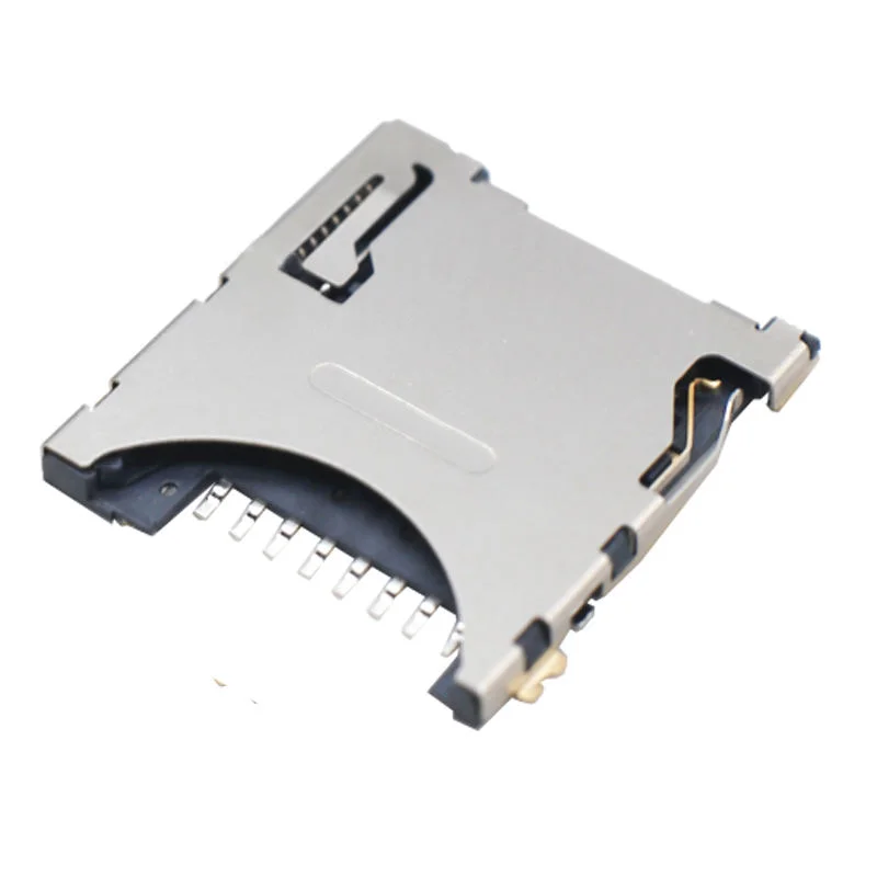 8 pin TF card connector Lift the cover type H1.8mm micro SD card socket ...