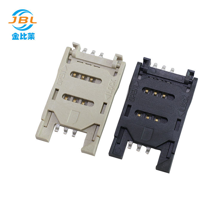 amphenol sim card connectors 6 pin all plastic sockets