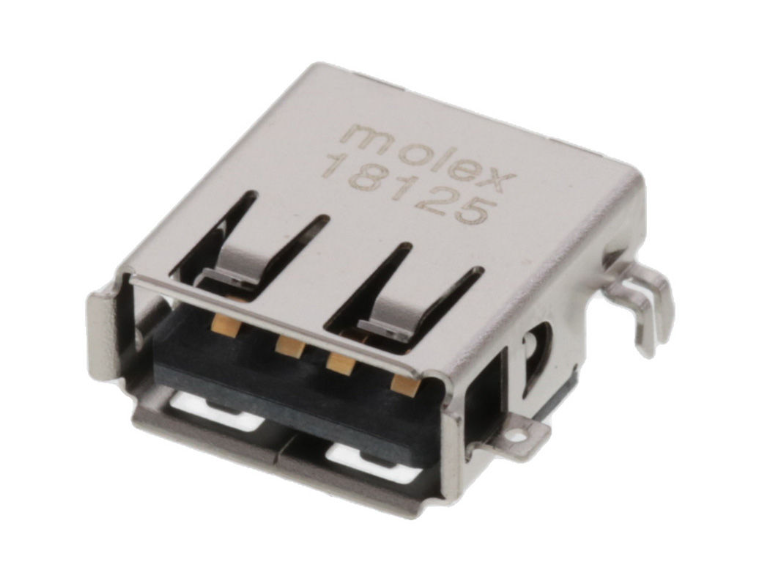 molex 482580001 Universal Serial Bus (USB) Shielded I/O Receptacle, Type A