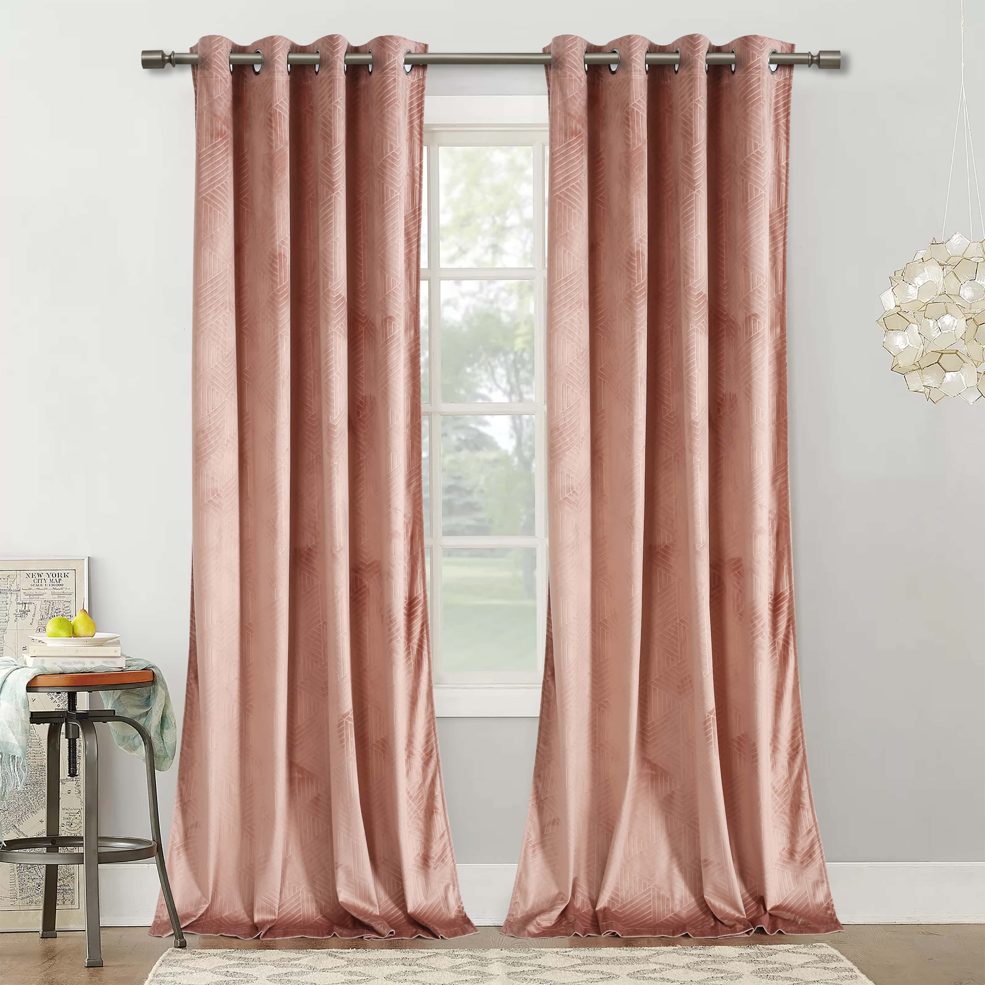 Wholesale-Custom Flannel Embossed Eyelet Curtains