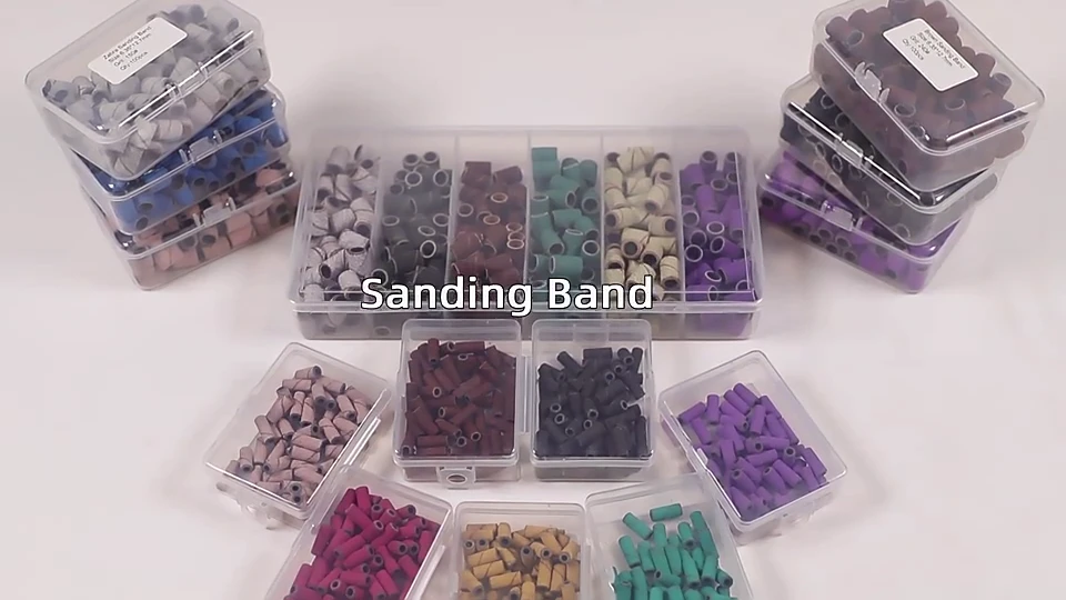 SHUANGJIA 100Pcs/Box 3mm Black Colored Nail Drill Small Sanding Band ...