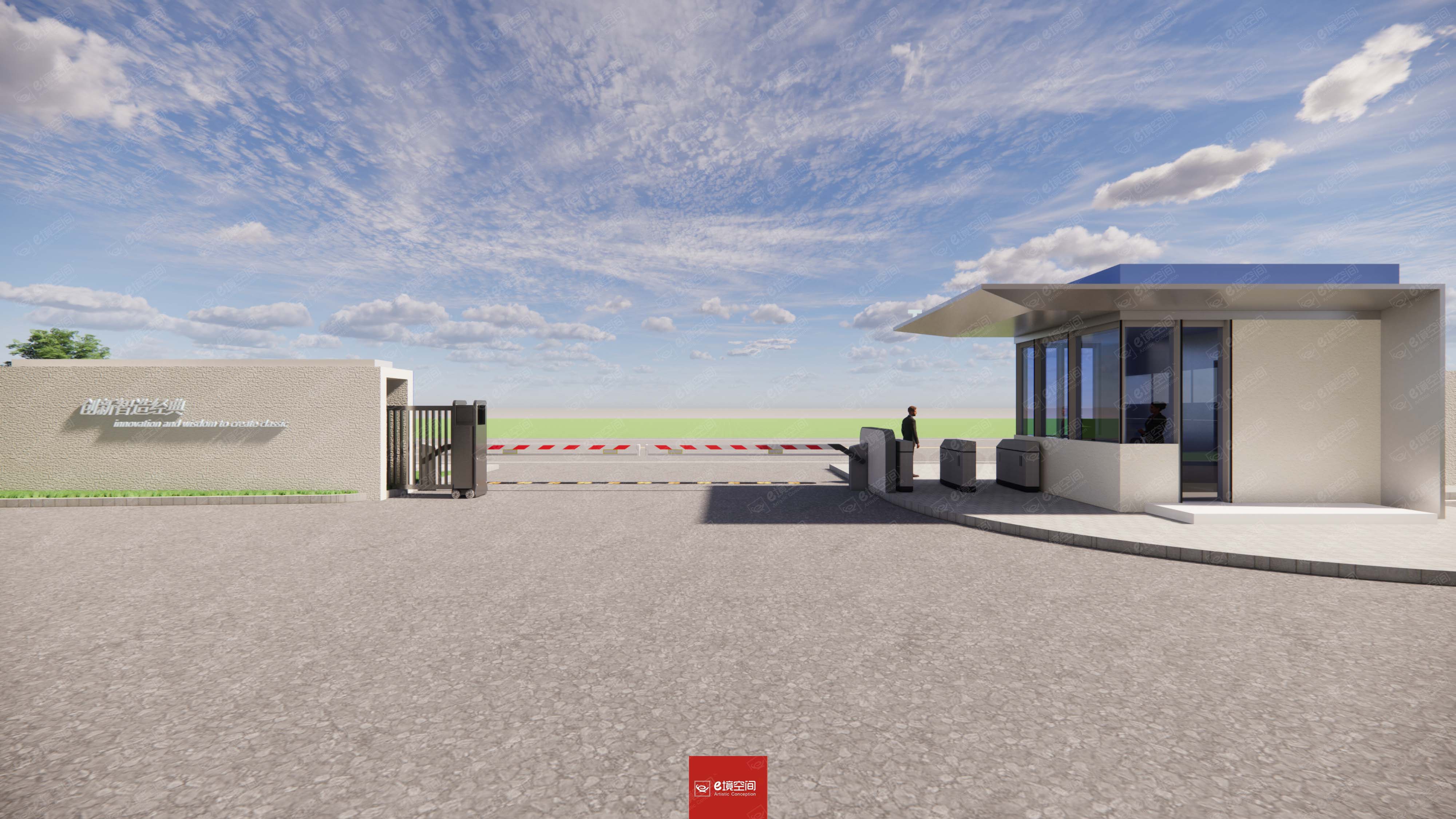 项目名称：成都金迈特工厂大门设计_e境空间