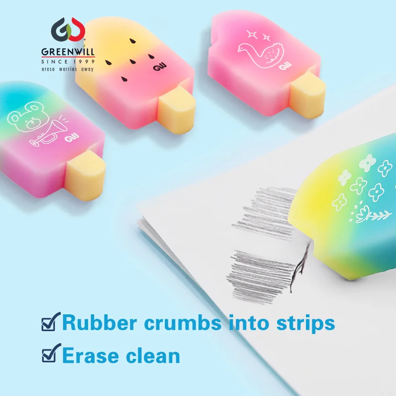 Wholesale Eco Pvc Popsicle Eraser-Greenwill Stationery