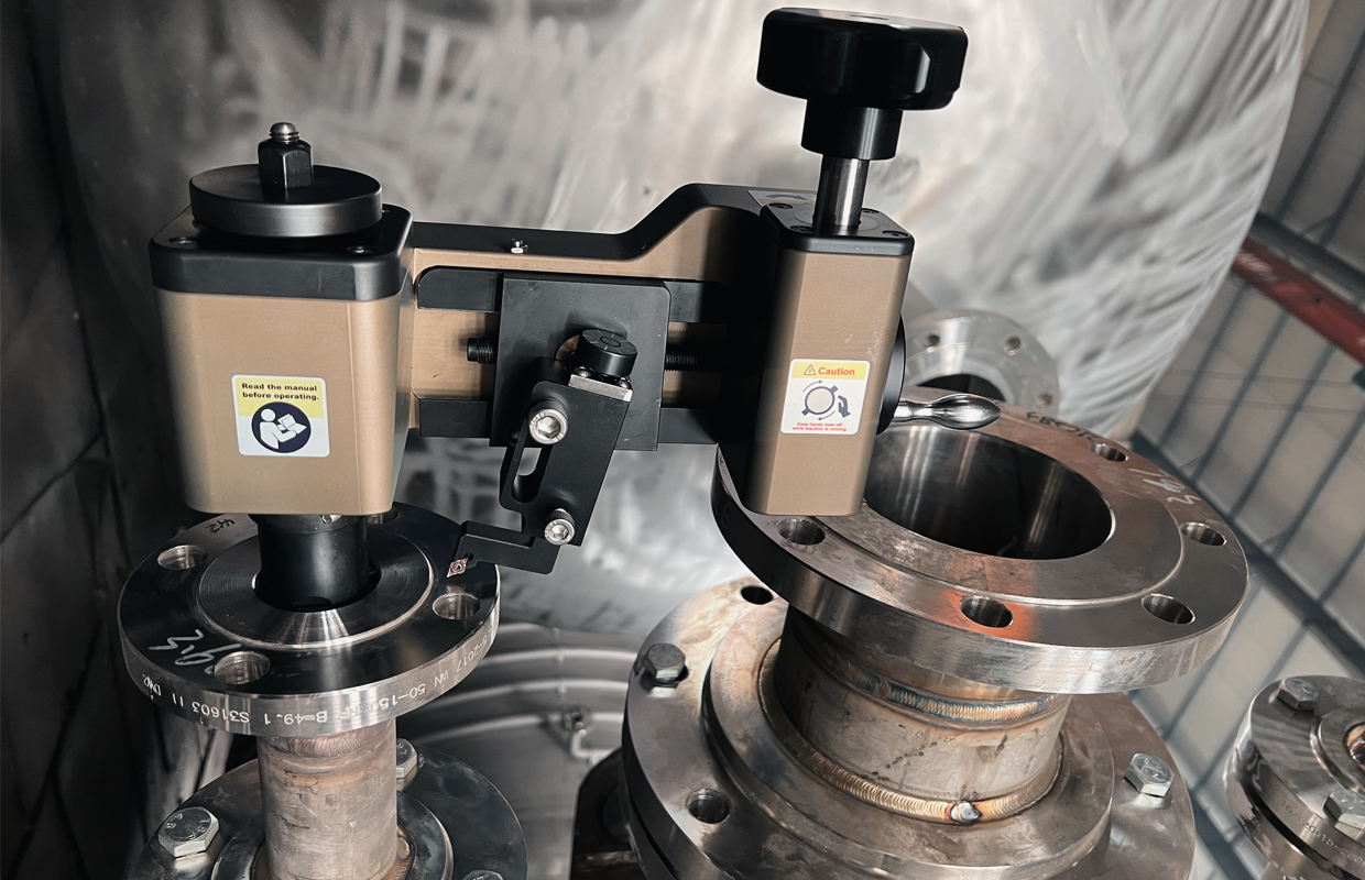 Interchangeable Two Bases for FI14M Manual Flange Facing Machine