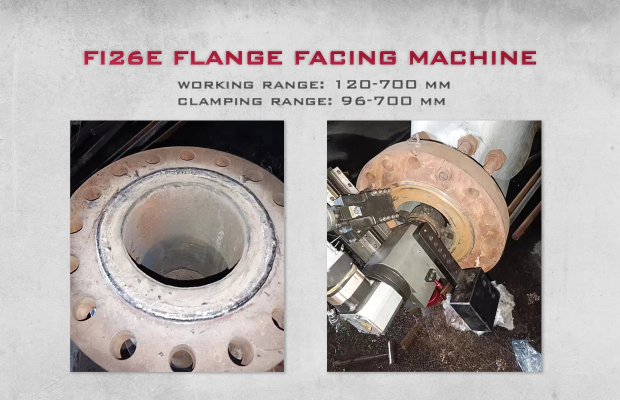 Repair RTJ Groove with Flange Facing Machine