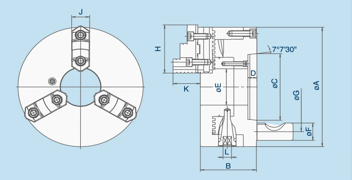 Direct Sales Chandox 3-Jaw Scroll Chucks For Wood Lathe
