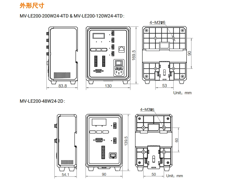MV-LE200-48W24-2D/90W24-6D/120W24-4TD/200W24-4TD_深圳市易峰视觉科技有限公司
