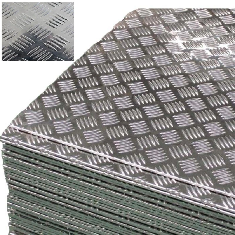 Five Bar Aluminum Tread Plate Embossed 3003 5052 Aluminum Checkered Sheet