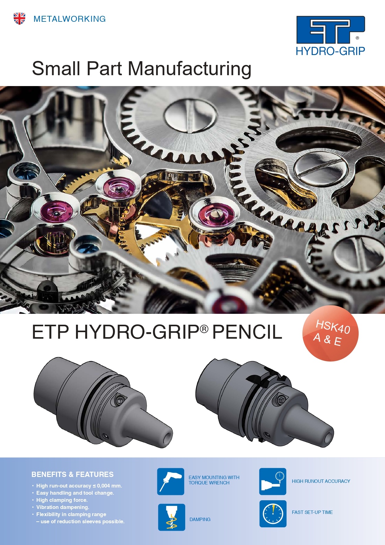 ETP PENCIL HSK 40 高精度液压刀柄新品_巴什卡传动机械贸易(上海)有限公司