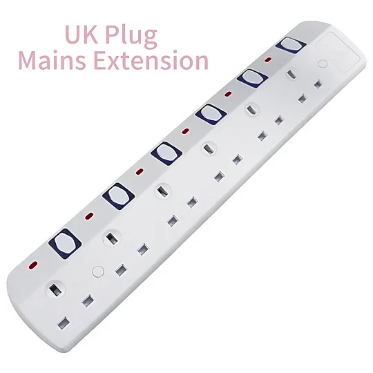 GEMT UK Power Wall Electrical Plugs and Sockets Extension Wire Electric ...