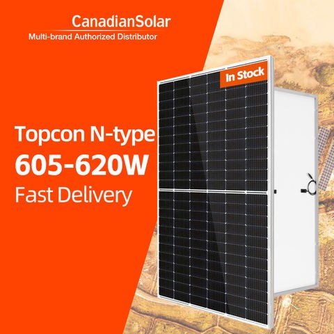 Canadian solar TOPBiHiKu6 TOPCon 144 Cells 600W 605W 610W 615W 620W
